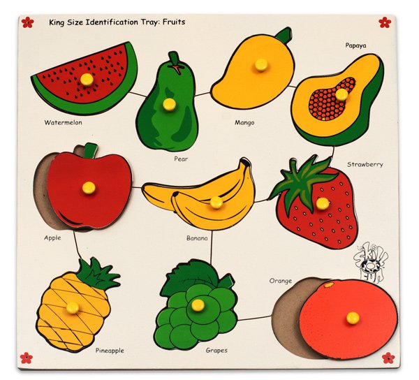 Skillofun Kingsize Fruit Identification Puzzle Tray, 8907030000975