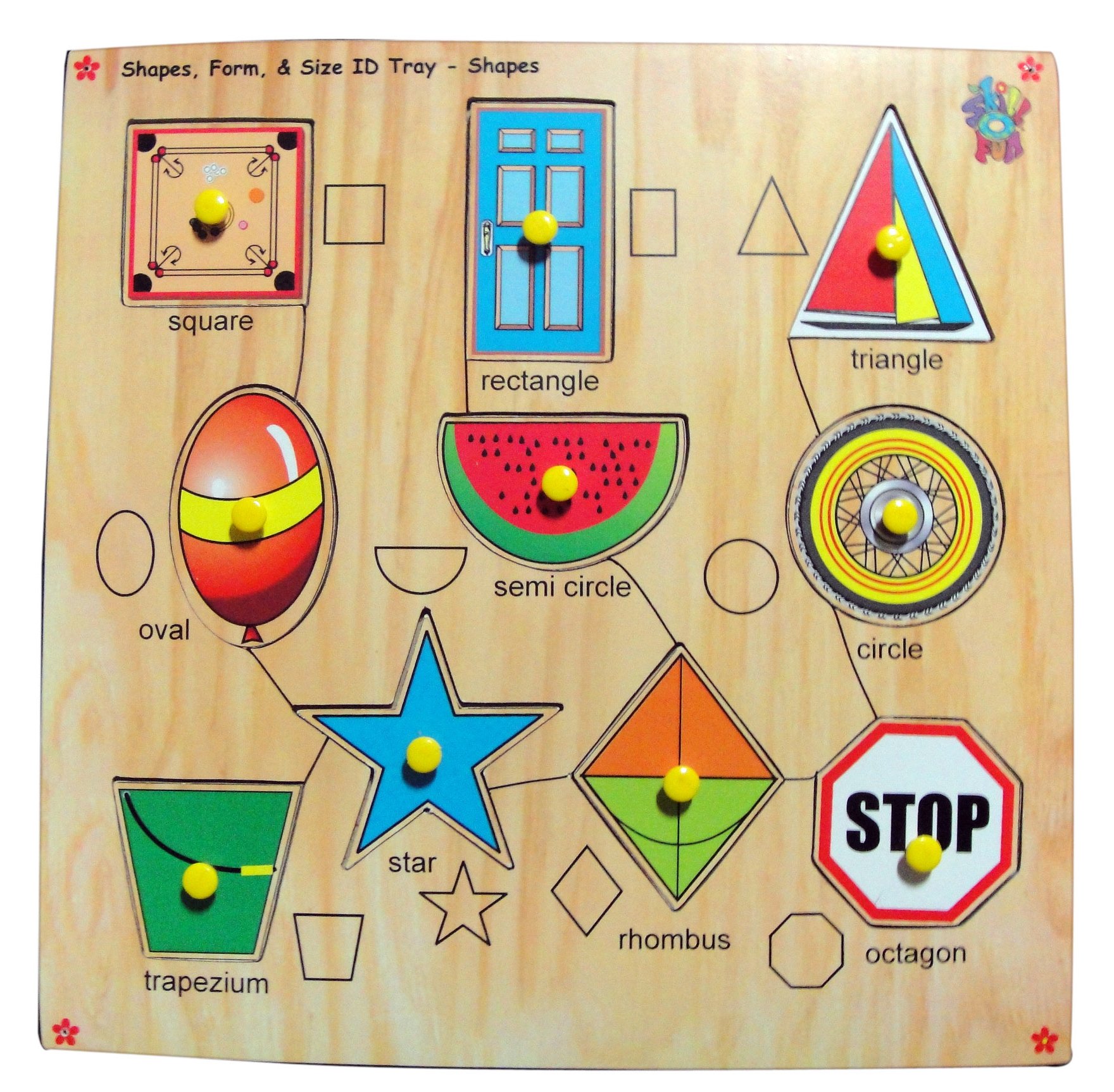 Skillofun Kingsize Shape Identification Puzzle Tray, 8907030001002