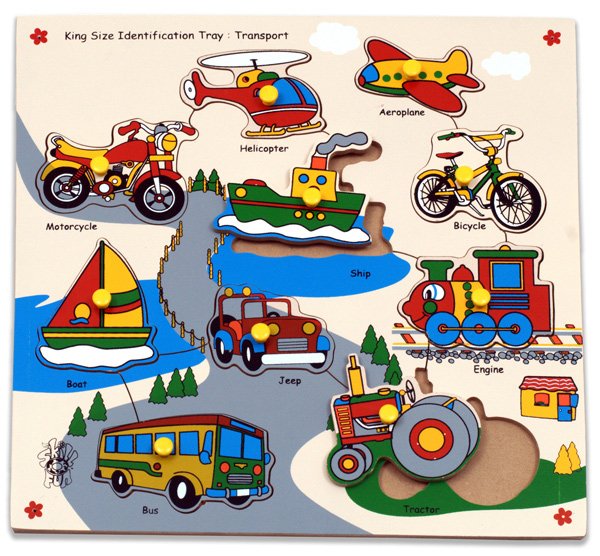 Skillofun Kingsize Transport & Vehicle Identification Puzzle Tray ...