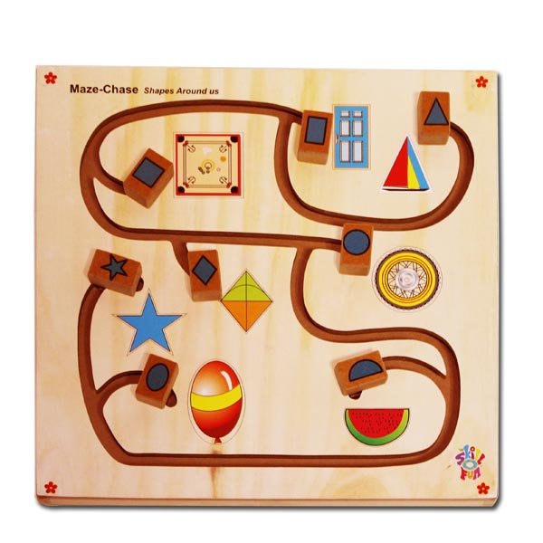 Skillofun Maze Chase – Shapes Around Us, 8907030003396