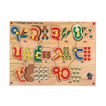 Skillofun Punjabi Number Puzzle with Picture and Knobs, 8907030000692