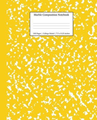 Marble Composition Notebook College Ruled: Yellow Marble Notebooks ...